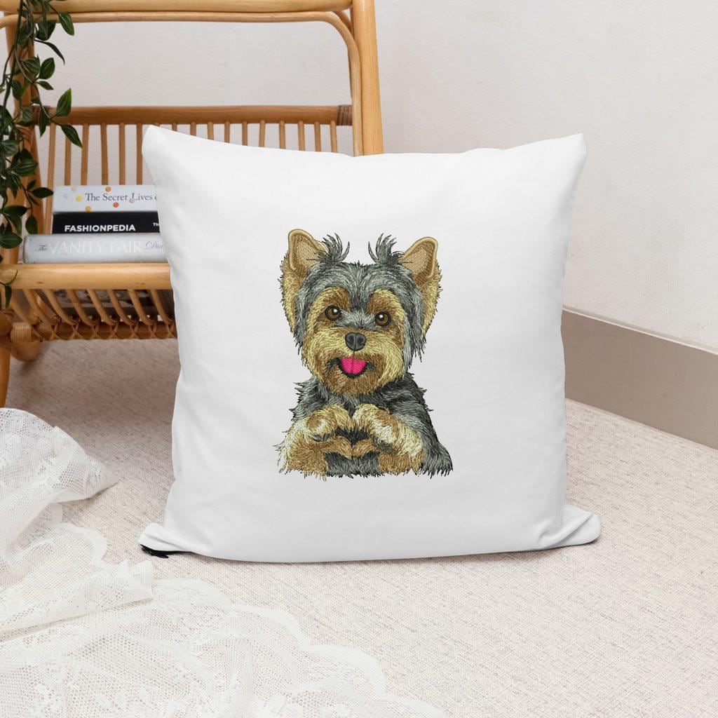 Yorkie Dog Embroidery Design: Realistic Pet Portrait (PES, DST, JEF ...