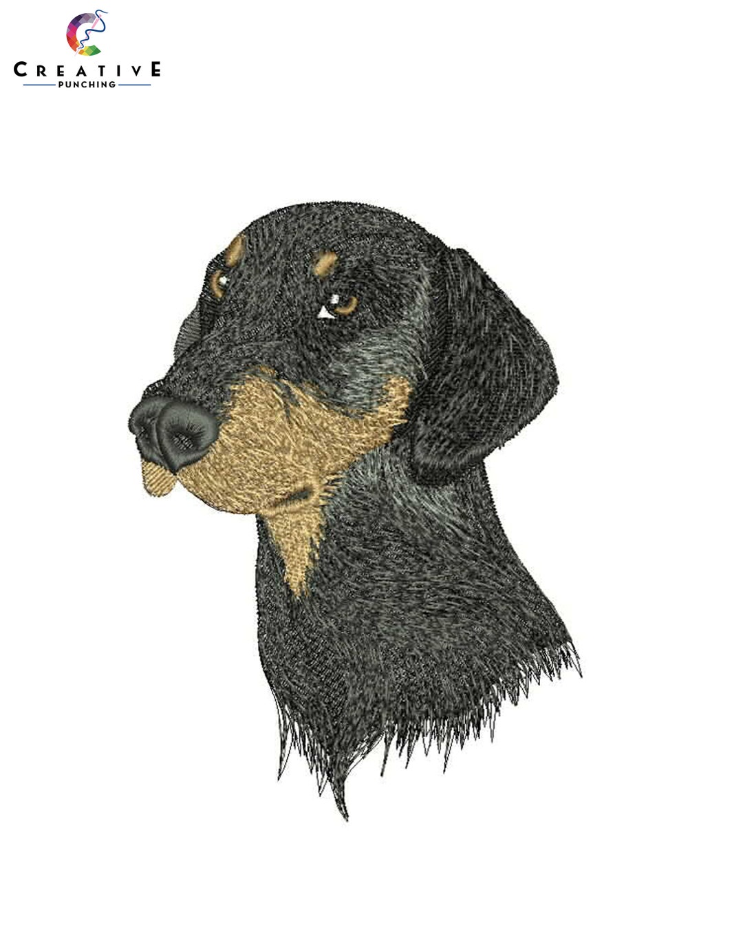 Doberman Dog Face Embroidery Design: Machine Embroidery Digital File ...