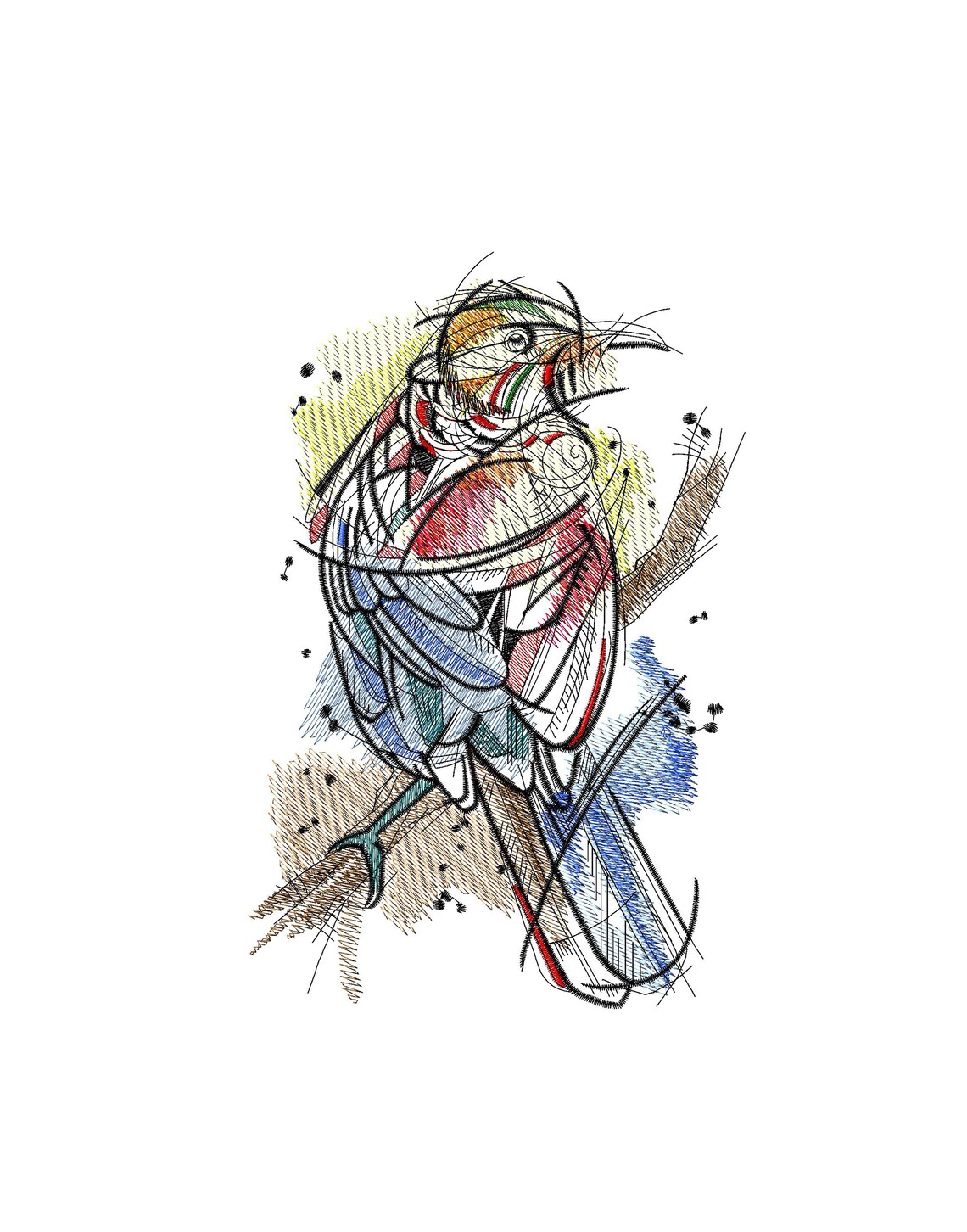 Embroidery Bird Design Machine Embroidery Designs Colorful - Etsy