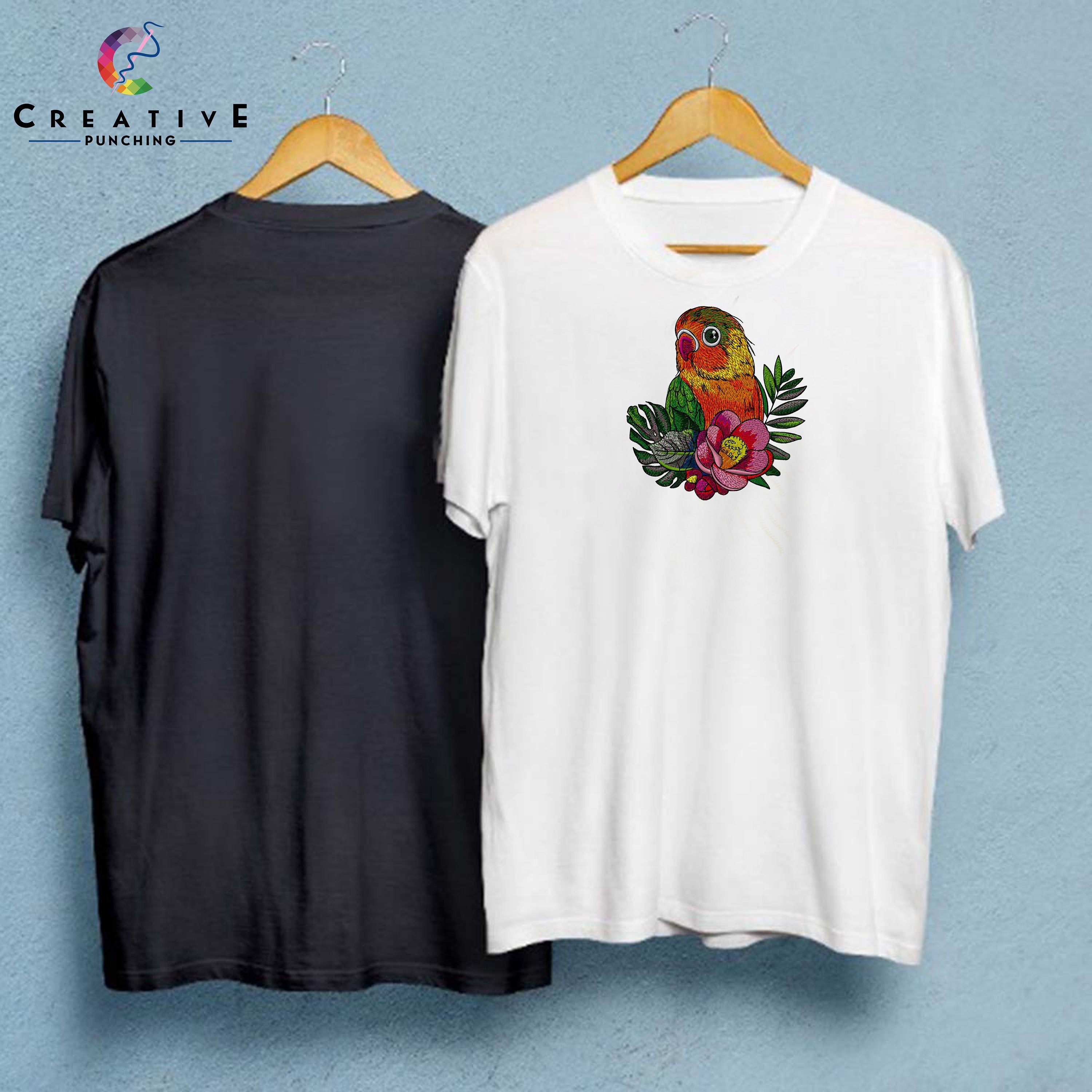 Fischer Lovebird Embroidery Design: Floral Bird Applique (digital ...