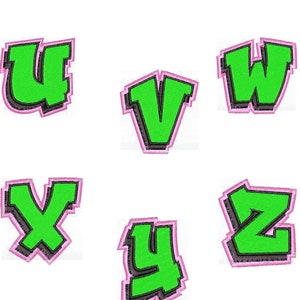 Graffiti Embroidery Alphabet Fonts Designs - Etsy