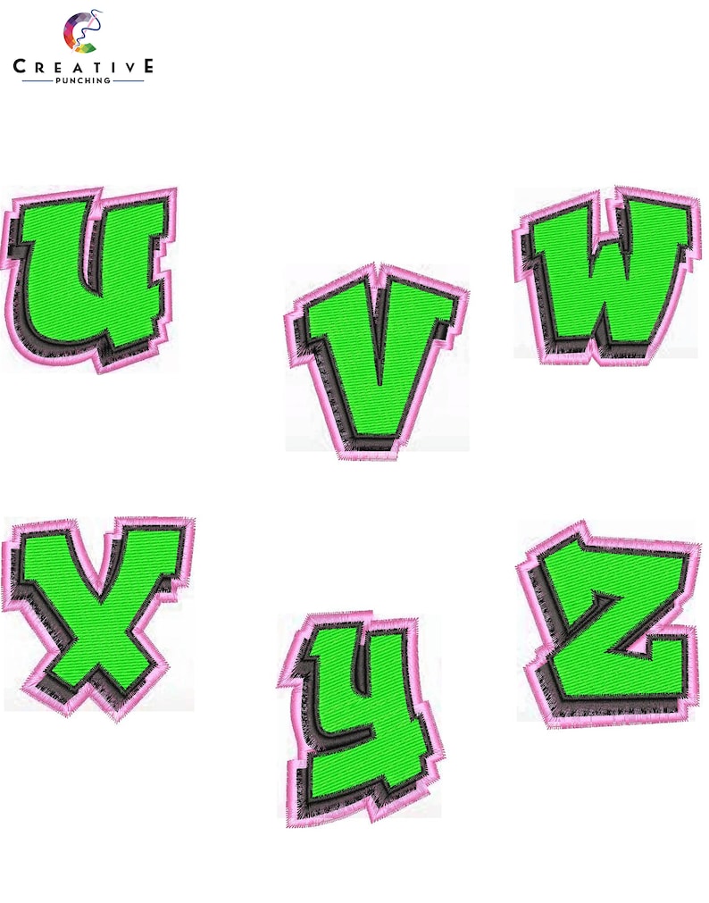 Graffiti Embroidery Alphabet Fonts Designs - Etsy