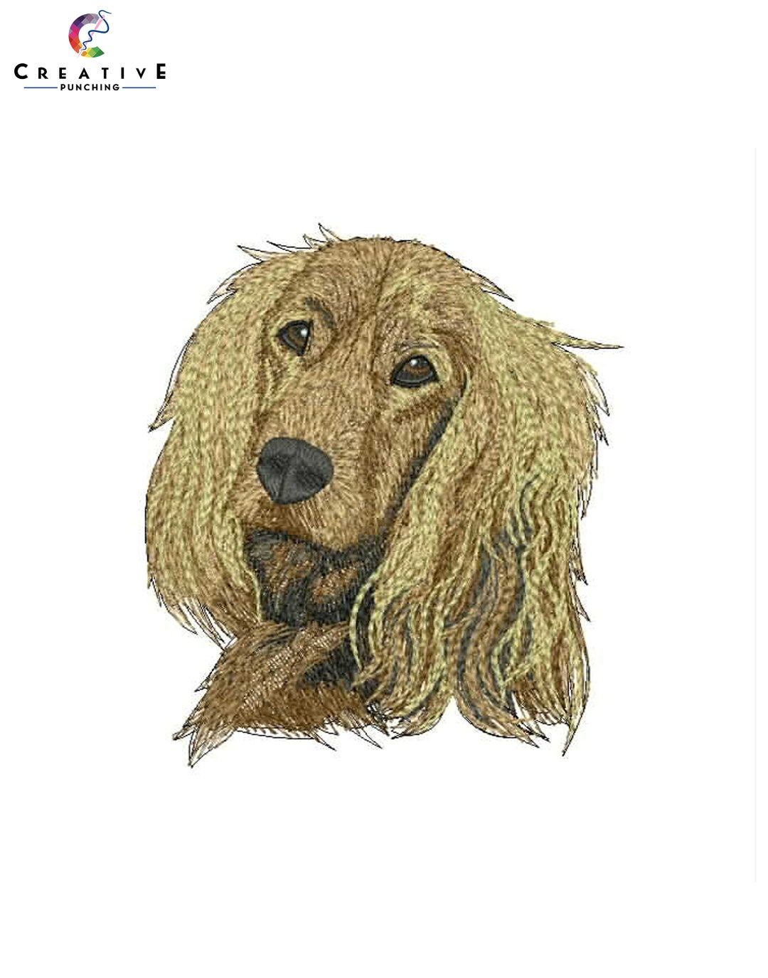 English Cocker Spaniel Dog Embroidery Designs Dog Face T-shirt Machine ...