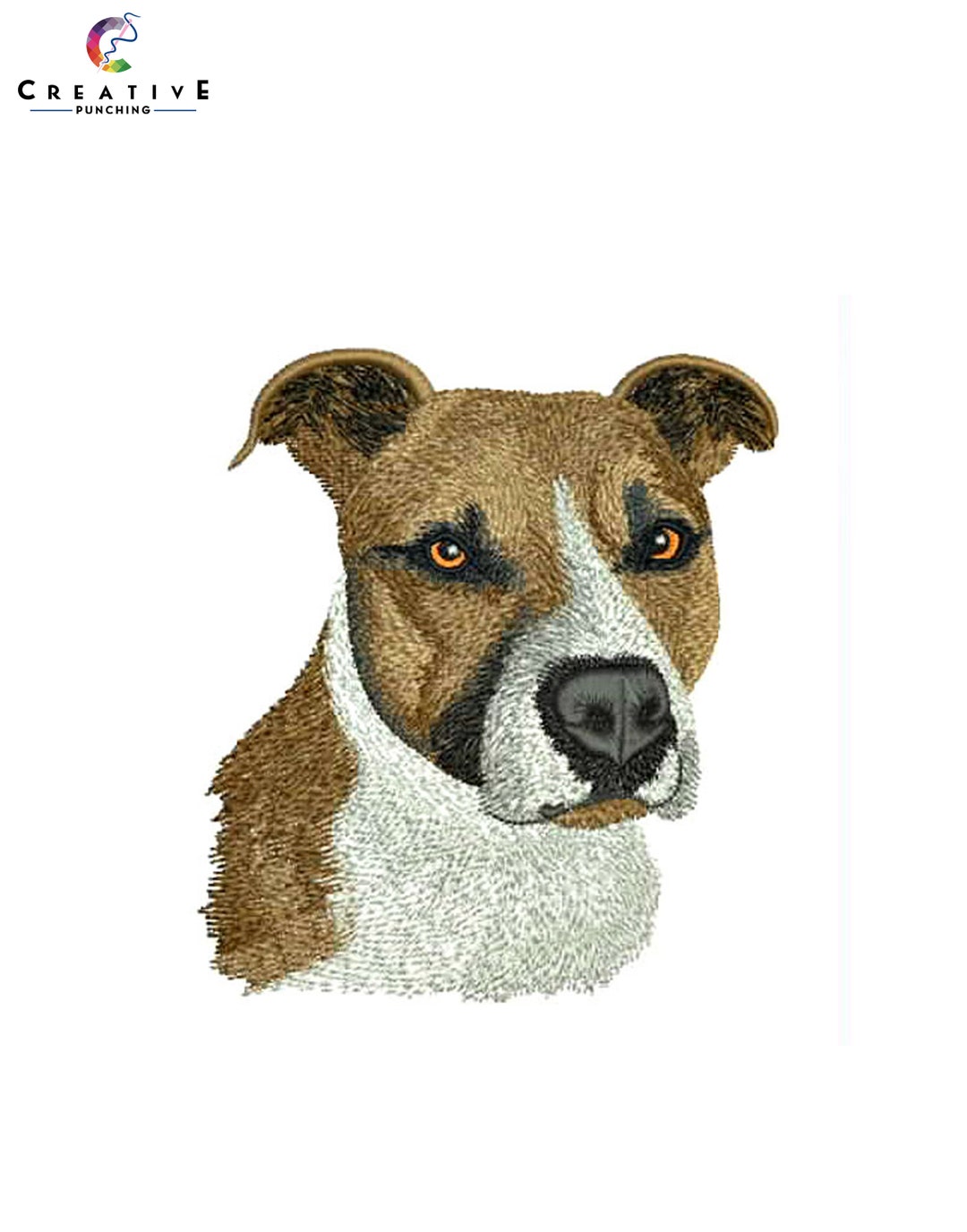 Pit Bull Terrier Dog Face Embroidery Design (digital Designs) - Etsy
