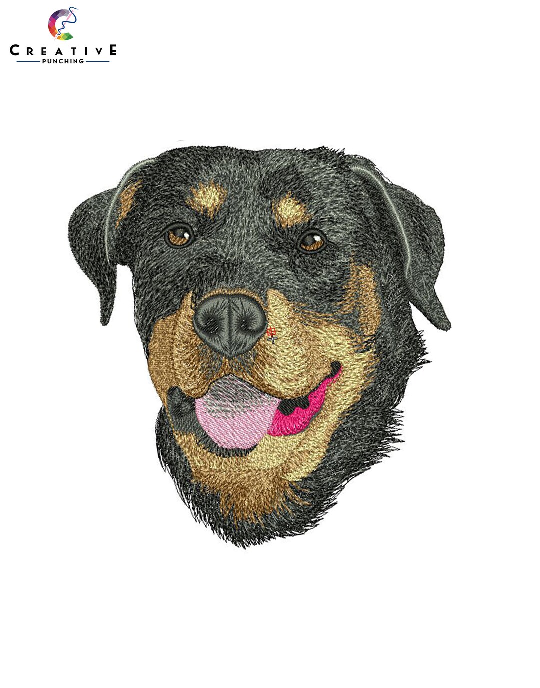 Rottweiler Dog Face Embroidery Design: Machine Embroidery (digital ...