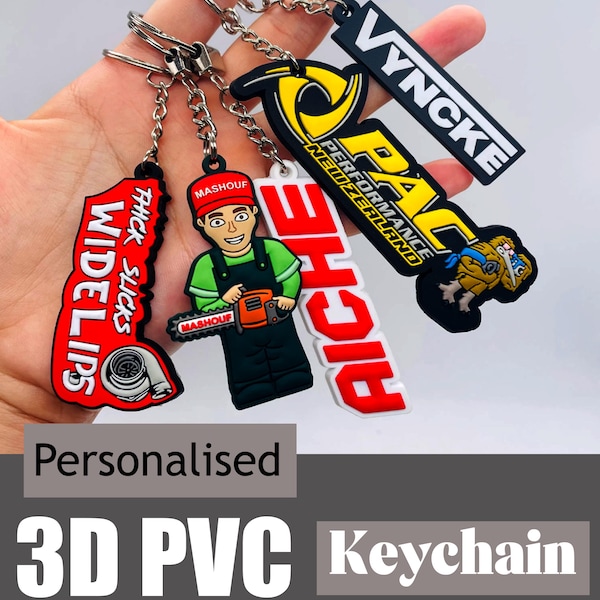 Personalized Rubber Keychains - Etsy