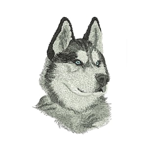 Siberian Husky Dog Machine Embroidery Design - Etsy