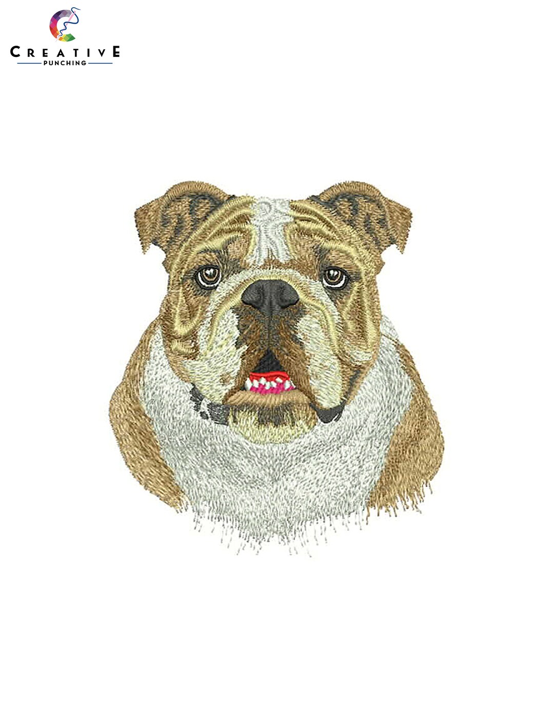 Bulldog Embroidery Design: Custom Pet Portrait (digital Download) - Etsy