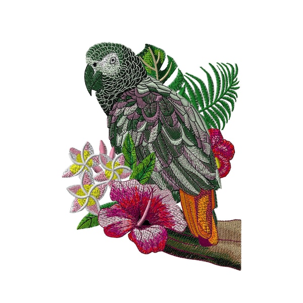 Parrot Embroidery - Etsy