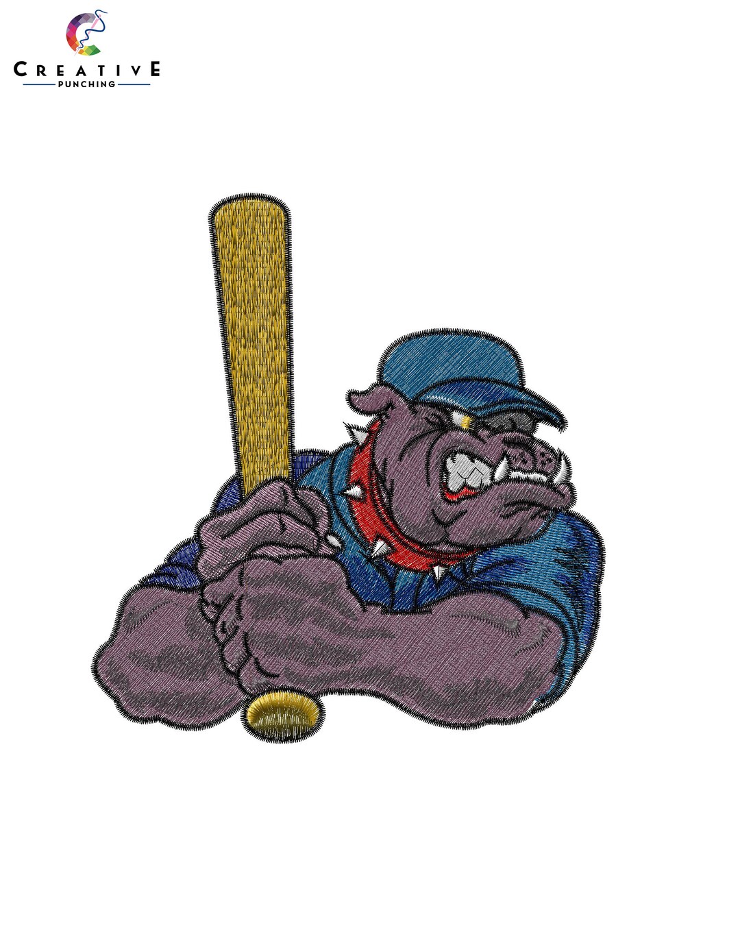 Bulldog Baseball Embroidery Designs Bulldog Baseball Machine Embroidery ...