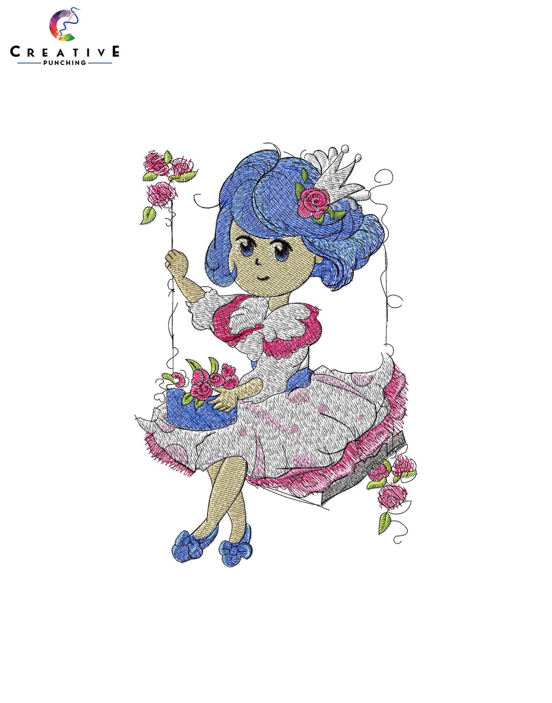 Charming Flower Cradle: Beautiful Wedding Embroidery Digital Design ...