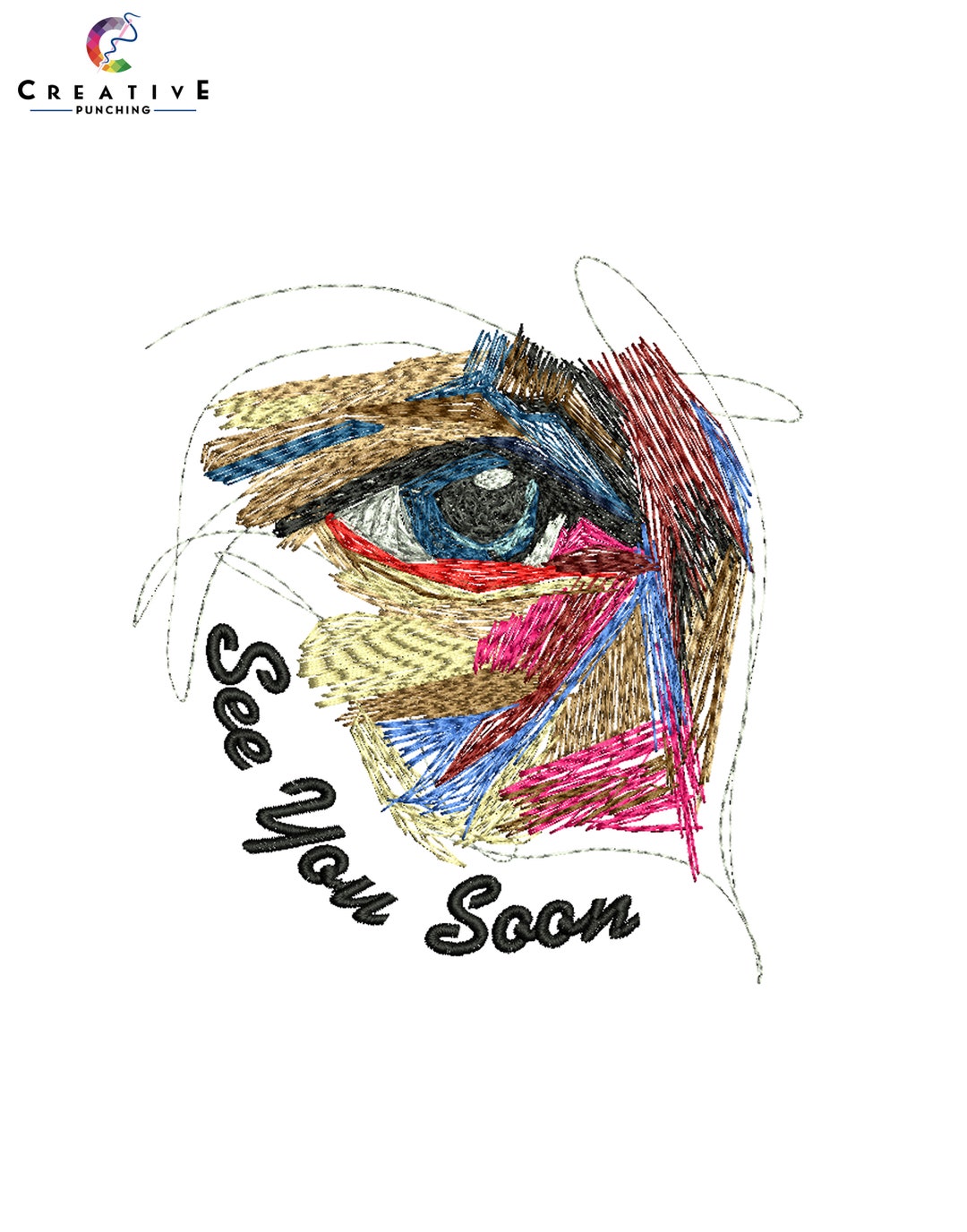Eye Embroidery Design: Trendy T-shirt Embroidery Pattern (digital File ...