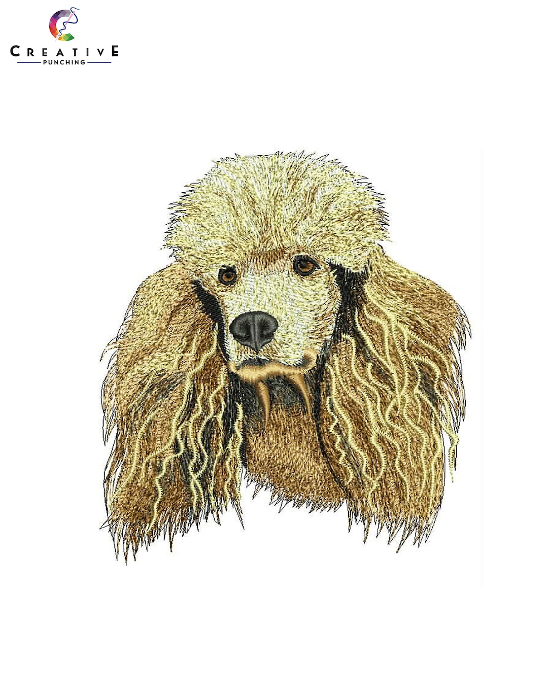 Poodle Dog Embroidery Design: Floral Inlay (digital File) - Etsy