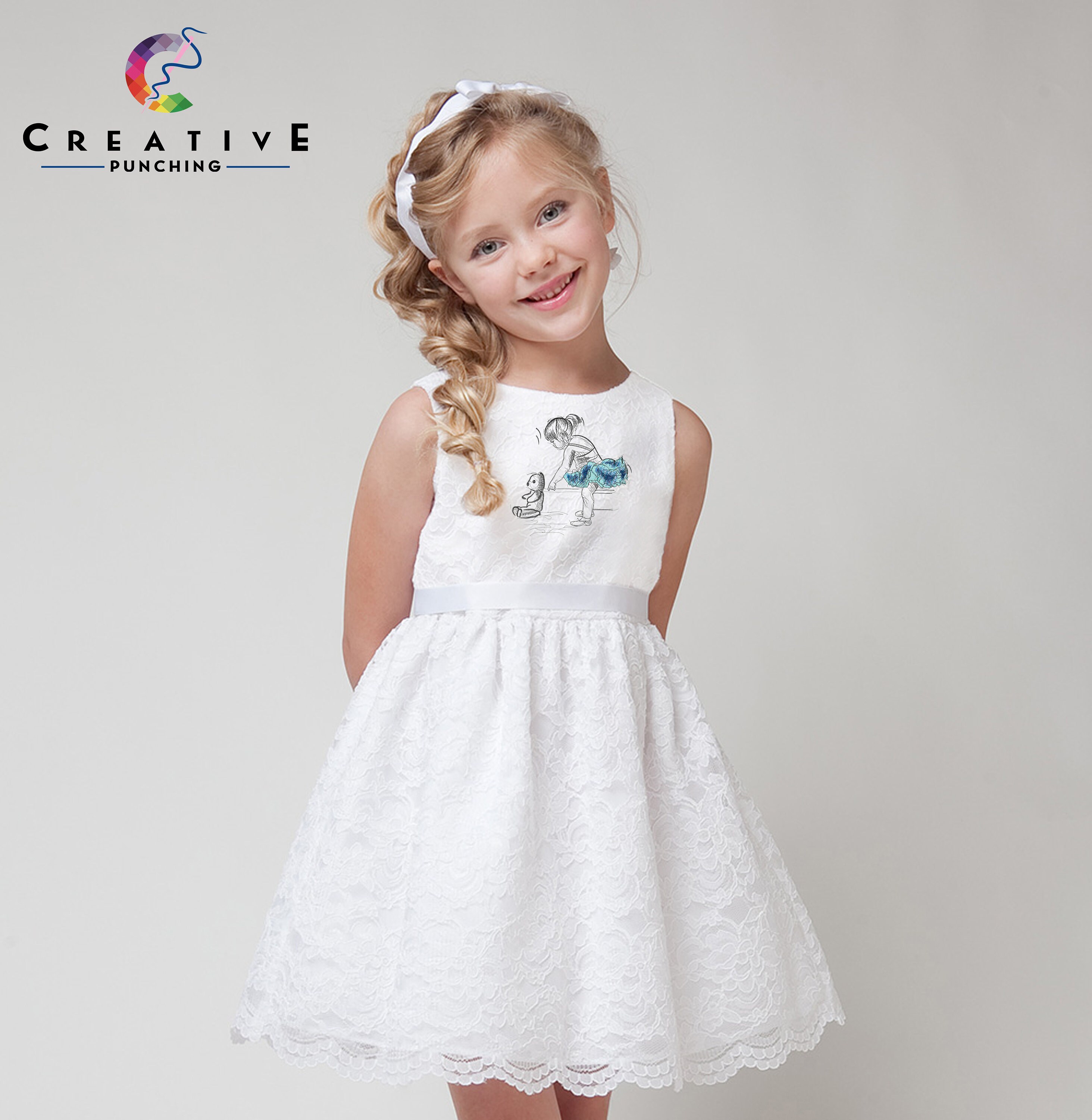 Little Girl Embroidery Designs Beautiful Girl Machine - Etsy