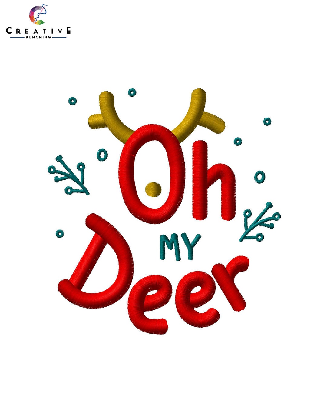 Ohh Deer Christmas Embroidery Design, Machine Embroidery Designs ...