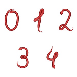 3D Snake Alphabet Embroidery Font - Etsy