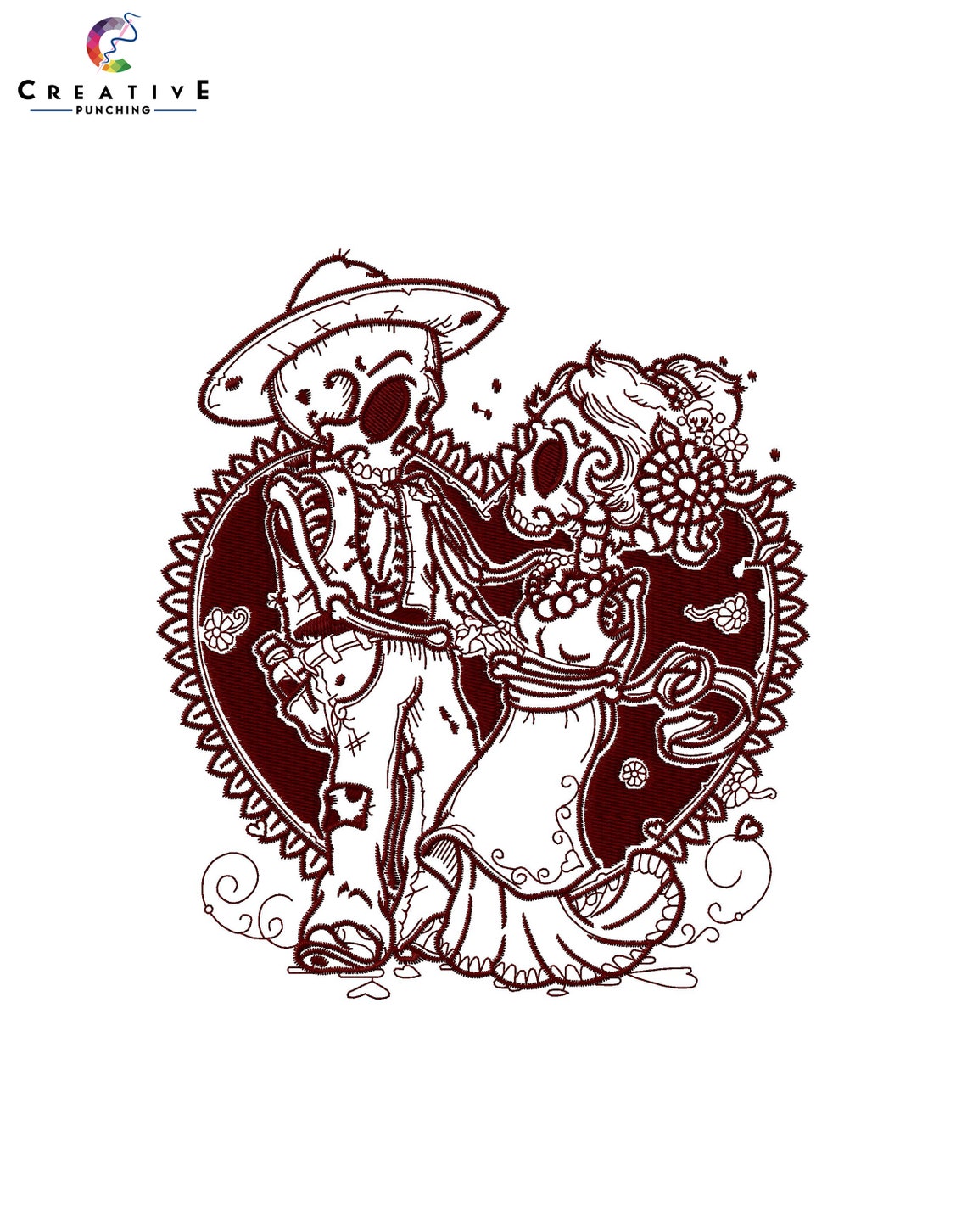 Couple Skeleton Embroidery Designs Skeleton Hand Embroidery - Etsy