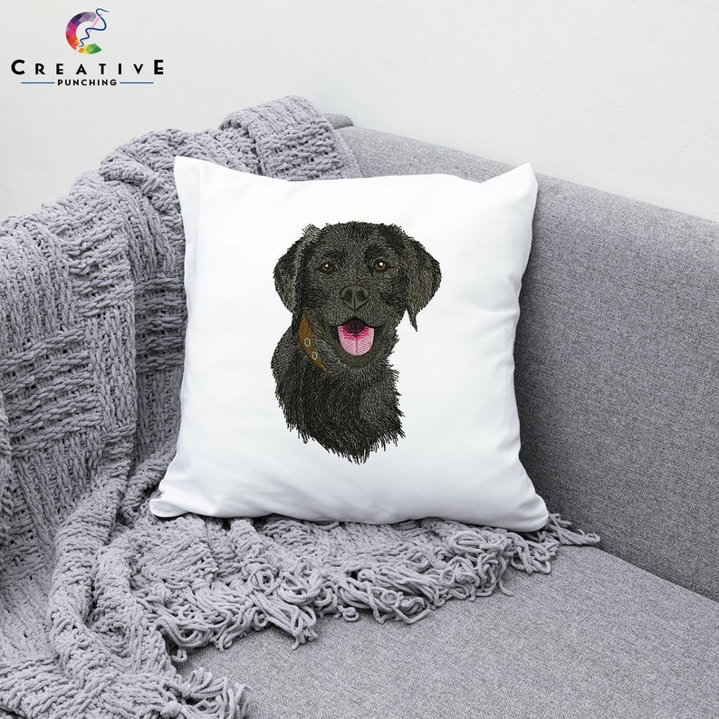 Black Lab Dog Face Embroidery Design (digital Download) - Etsy