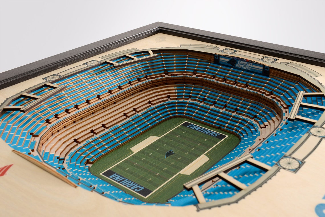 CAROLINA PANTHERS Bank of America Stadium 3d Replica 25 Layer | Etsy