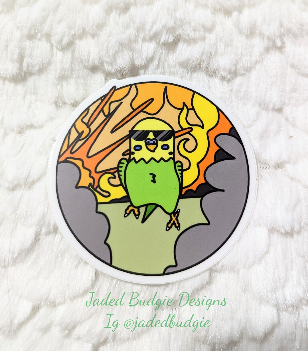 Agent Budgie Explosion Sticker - Etsy