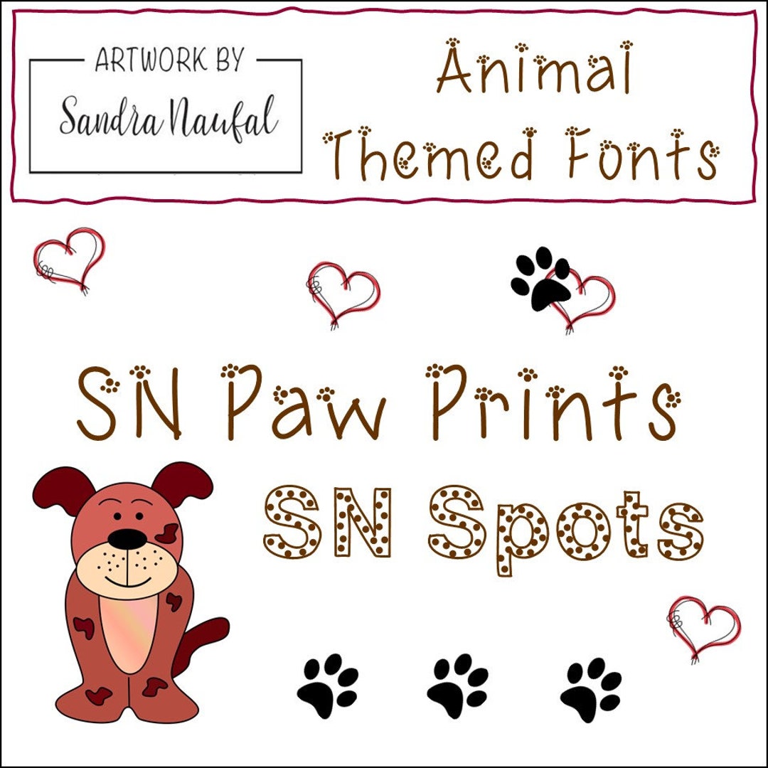 Animal Fonts - Etsy