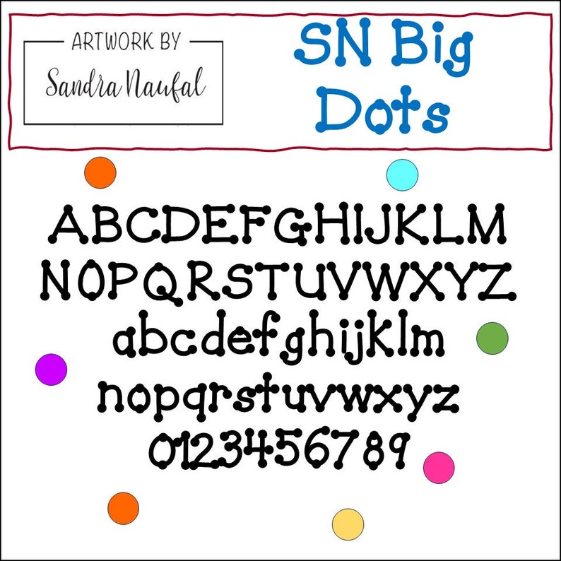 Dot Fonts for Personal and Commercial Use (digital Download) - Etsy