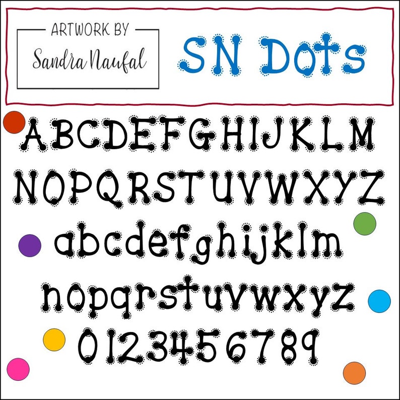 Dot Fonts - Etsy
