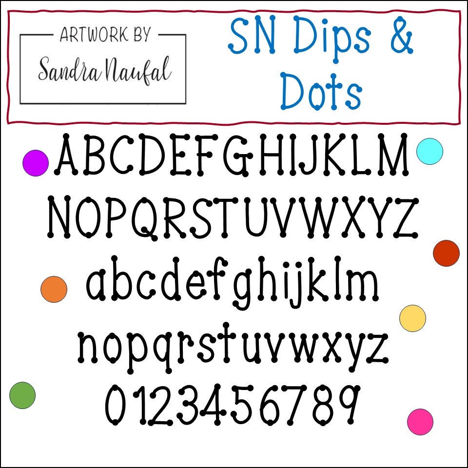 Dot Fonts - Etsy