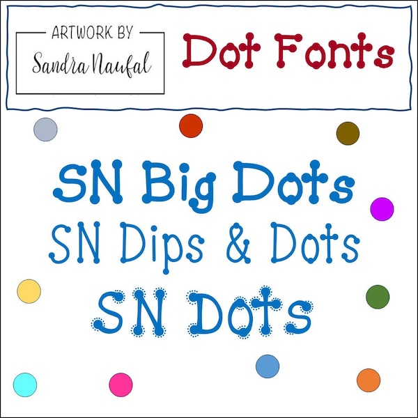 Dot Font - Etsy