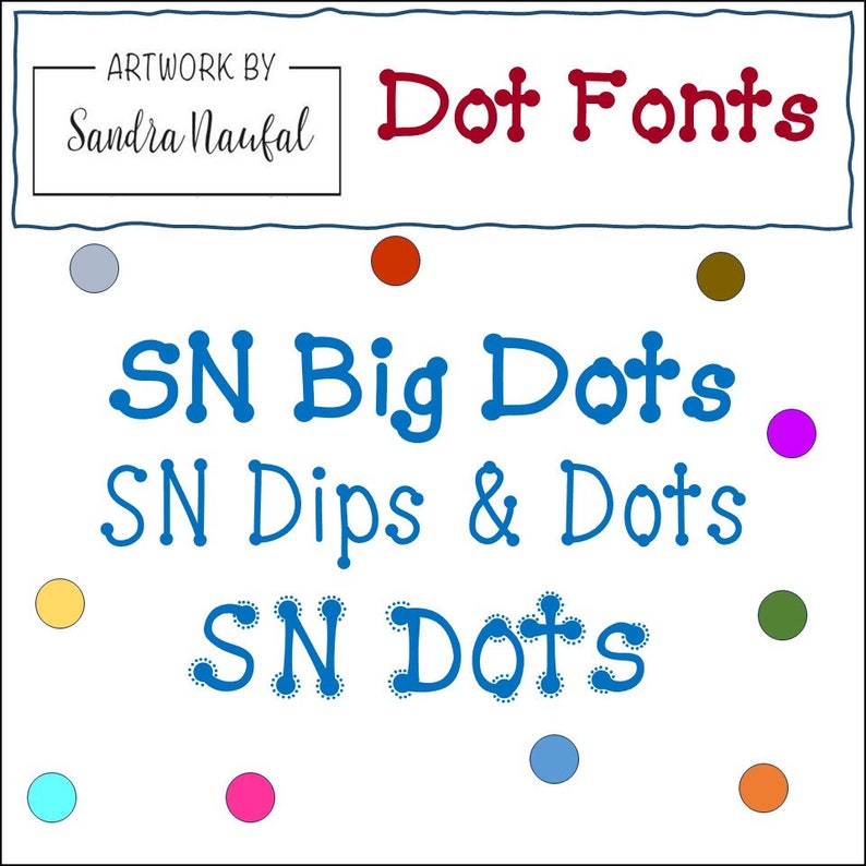 Dot Fonts - Etsy