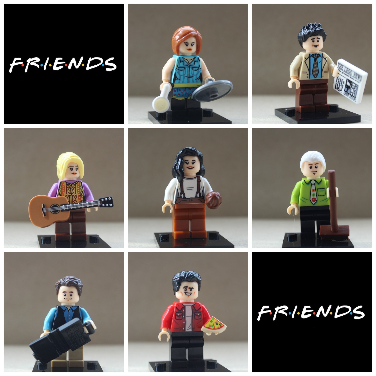 Friends Television Show Ross Rachel Chandler Monica Joey | Etsy