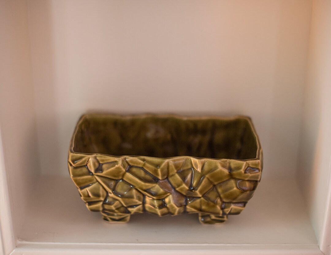 Mid Century Modern Avocado Green Dish - Etsy