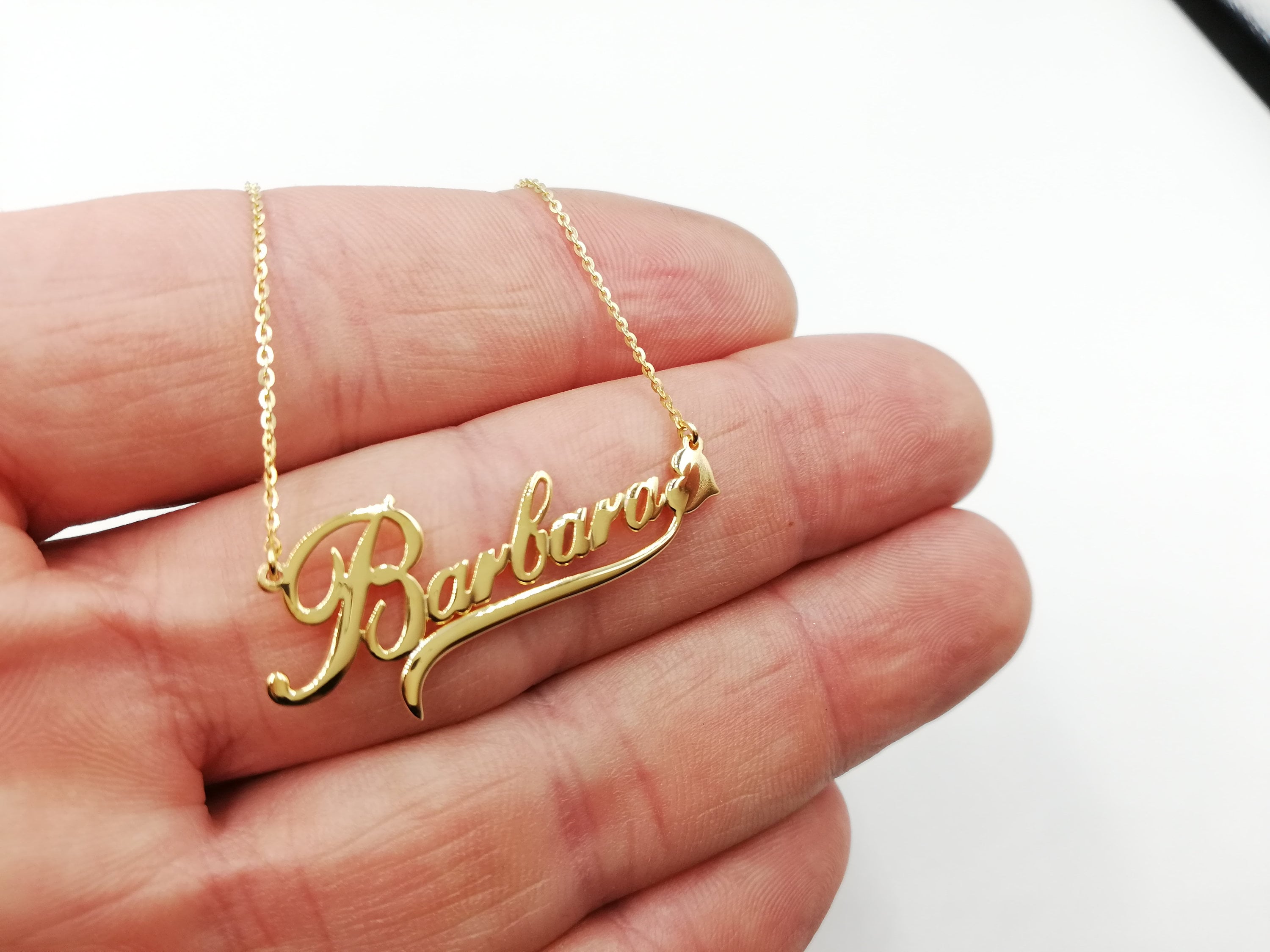 Name Necklace Gold Name Necklace Solid Gold Name Necklace | Etsy