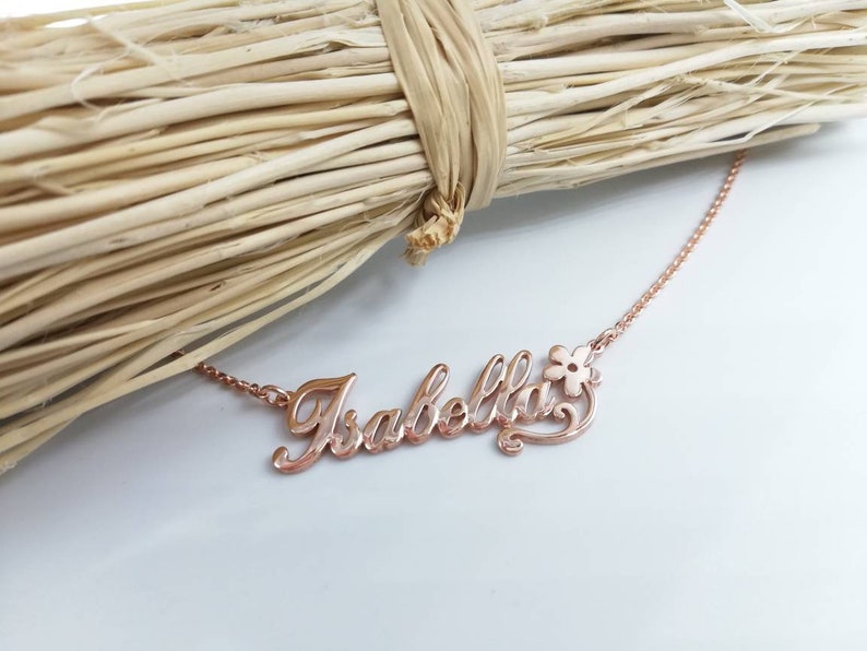 Collana nome Collana nome oro Collana nome oro massiccio - Etsy Italia