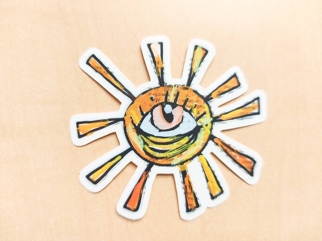 Sun Eyeball Vinyl Sticker - Etsy