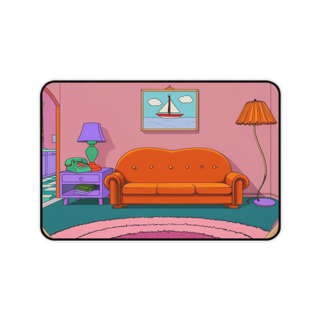 The Simpsons Couch Desk Mat Gaming Desk Pad, Large Mouse Pad, Office ...