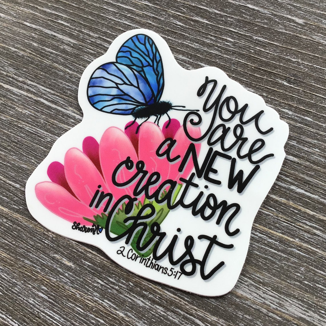 You Are a NEW Creation in Christ Vinyl Sticker Blue - Etsy