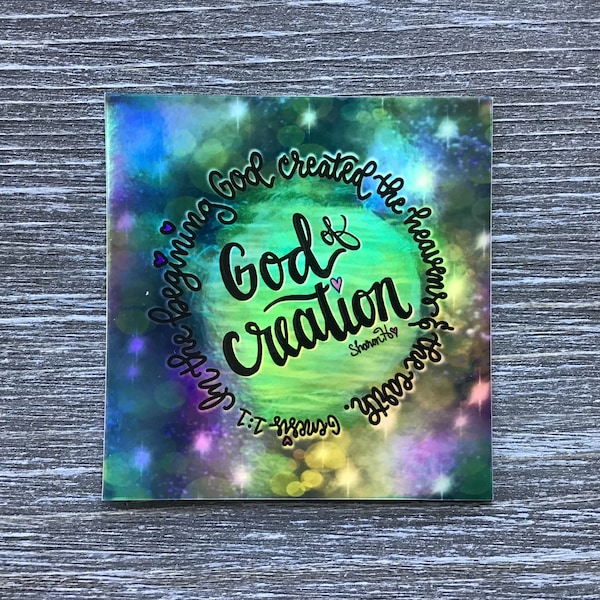 In the Beginning God Created the Heavens and the Earth - Etsy