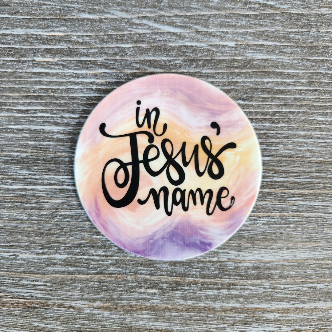 In Jesus’ Name, Vinyl Sticker for Journal, Tumbler, Ipad, or Tablet ...