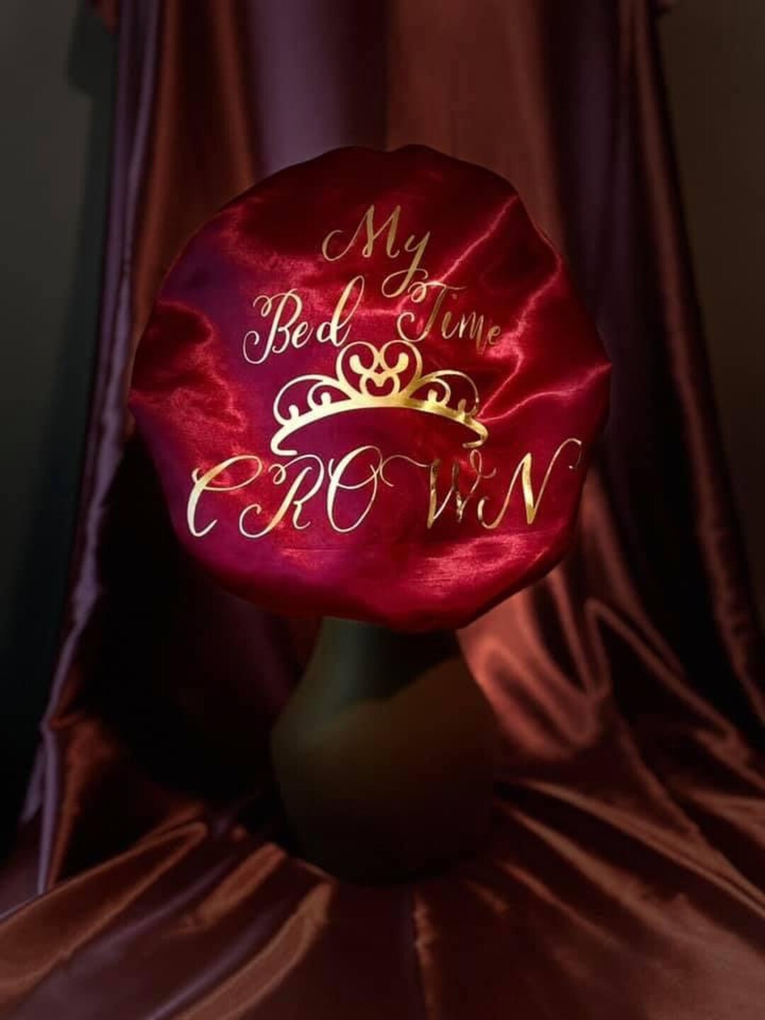 Bedtime Crown Silk Bonnet - Etsy