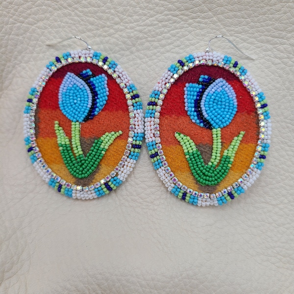 Beaded Earrings Native - Etsy