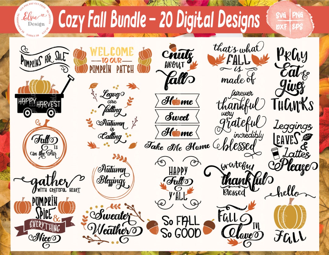 Fall SVG Bundle | Fall Sign Svg | Thanksgiving Svg | Sweater Weather ...