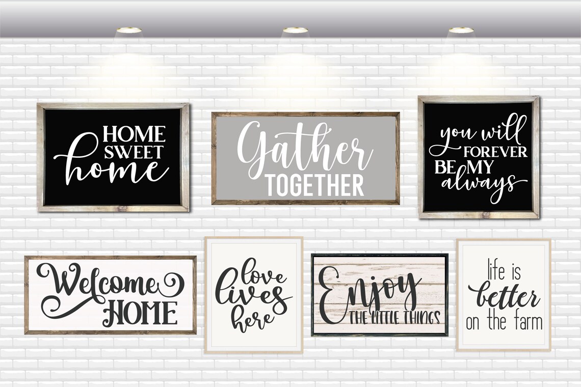 Farmhouse Sign SVG Bundle Rustic Farmhouse Svg Family | Etsy Canada