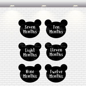 Baby Milestone Svg, My First Year Svg, Monthly Milestones Svg, Bear ...