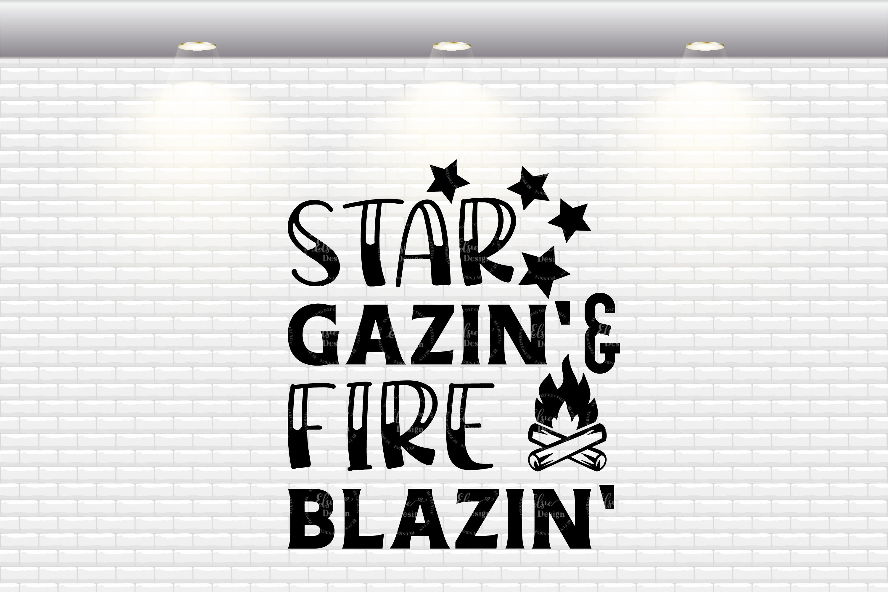 Star Gazin and Fire Blazin Svg Camping Bucket Svg LED Bucket - Etsy