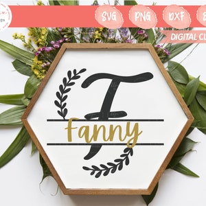 Handlettered Split Monogram Letter F Svg Split Letter Svg | Etsy
