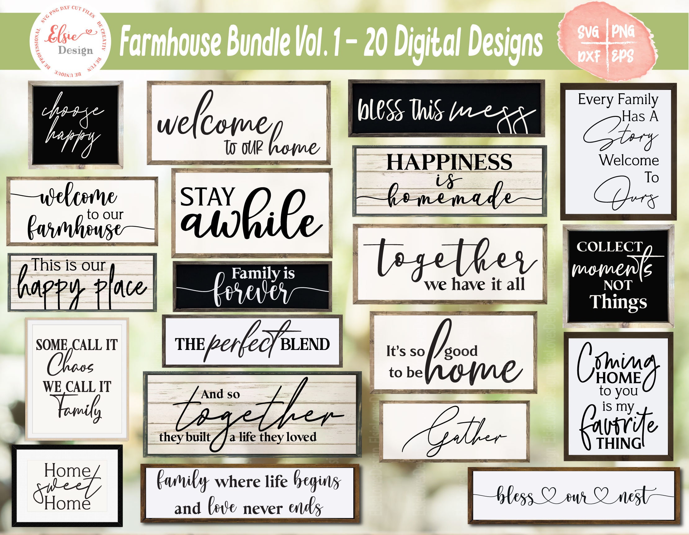Farmhouse Sign SVG Bundle Rustic Farmhouse Svg Family - Etsy Canada