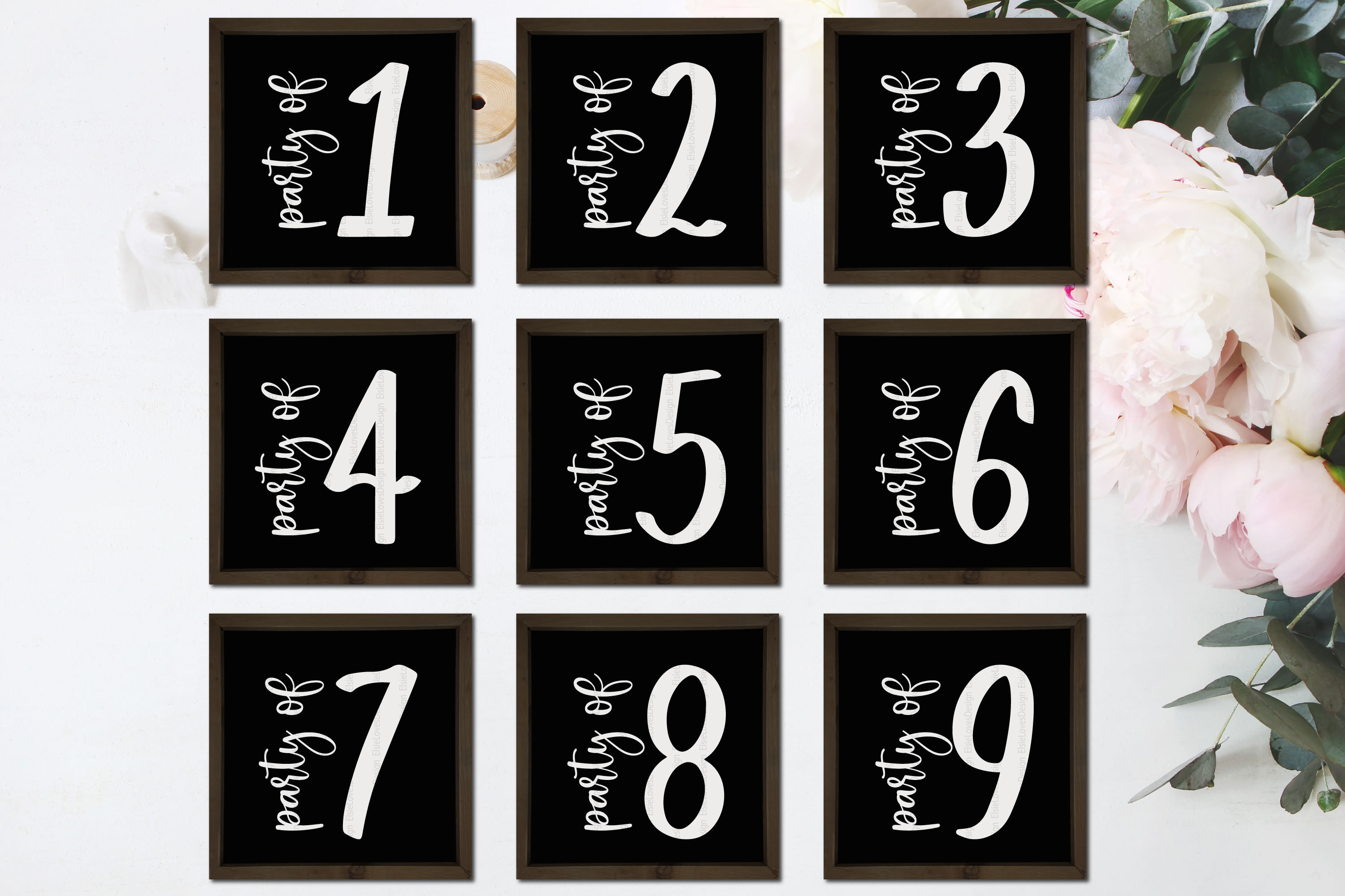 Party Of Svg Bundle Party Of Svg Family Number Sign Svg | Etsy