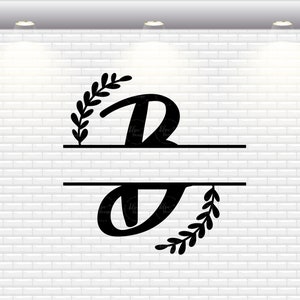 Handlettered Split Monogram Letter B Svg Split Letter Svg | Etsy
