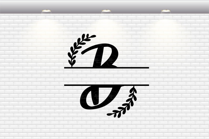 Handlettered Split Monogram Letter B Svg Split Letter Svg - Etsy